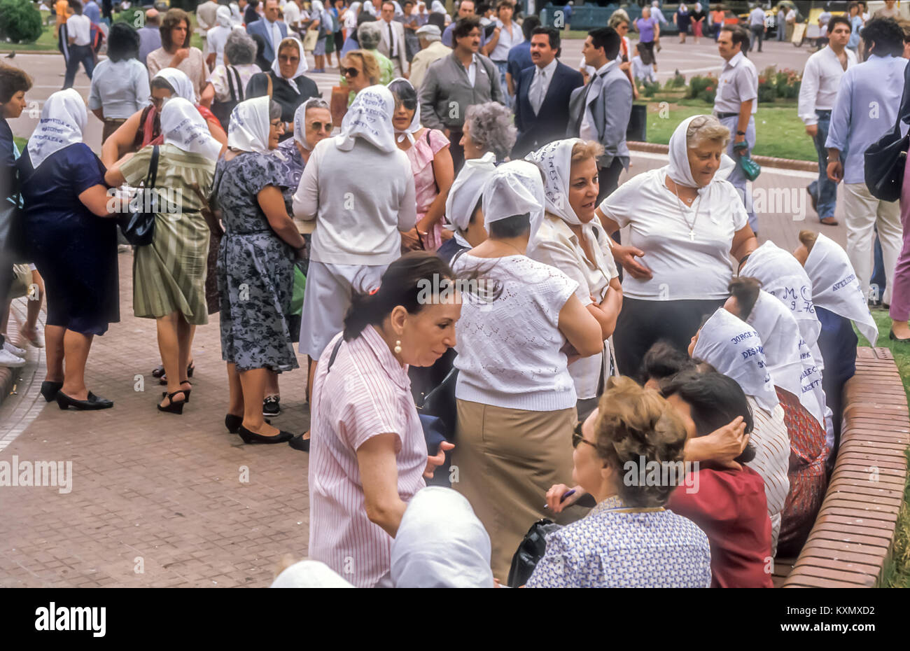 Mothers of the disappeared in Plaza de Mayo, Buenos Aires, Argentina ...