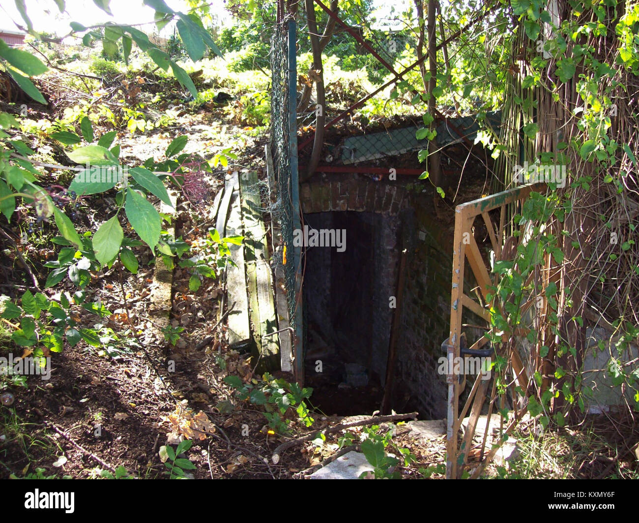 This photograph shows the Earth cellar (Erdkeller) located at ...