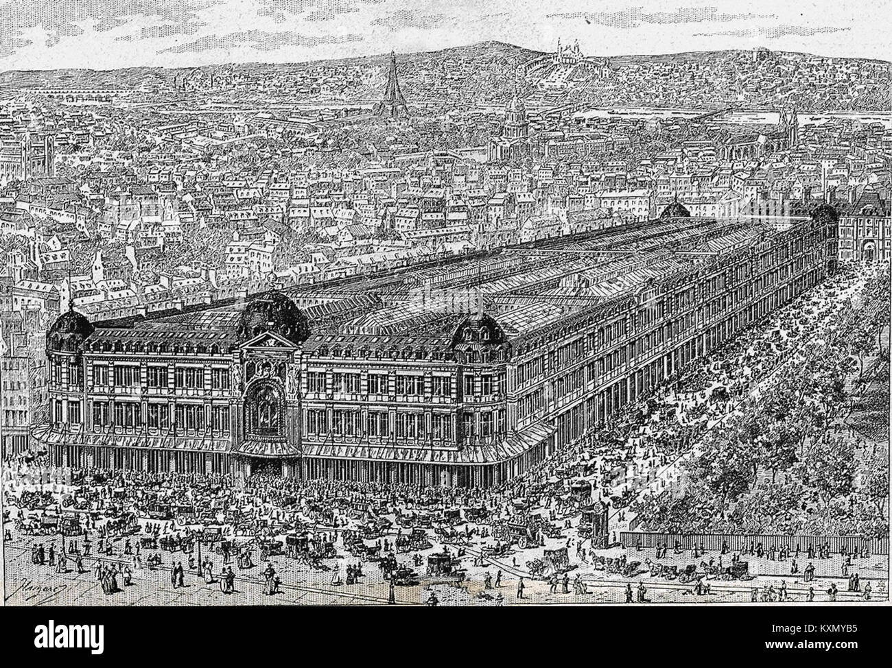 A general view of Au Bon Marché, an iconic Parisian department store ...