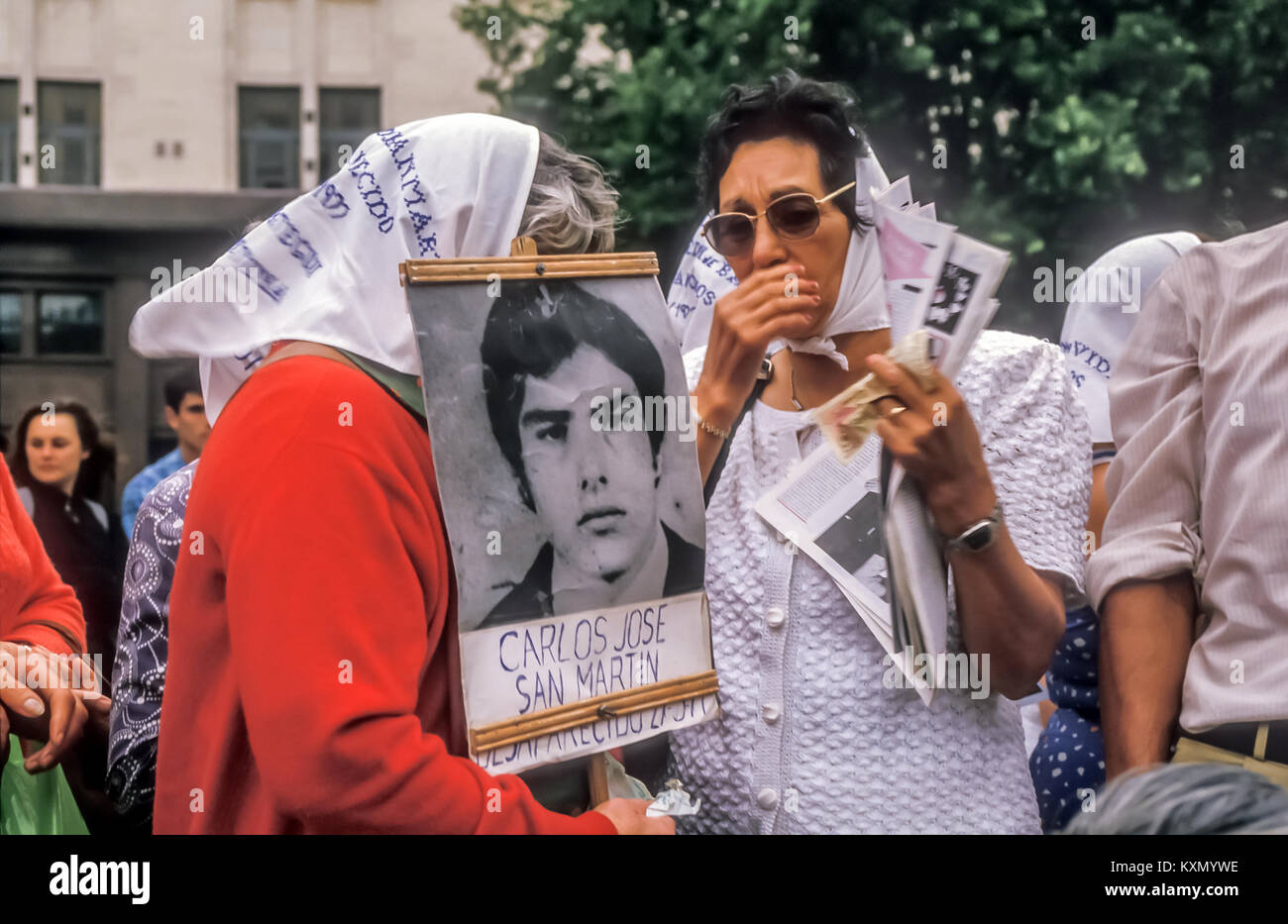 Mothers of the disappeared in Plaza de Mayo, Buenos Aires, Argentina ...
