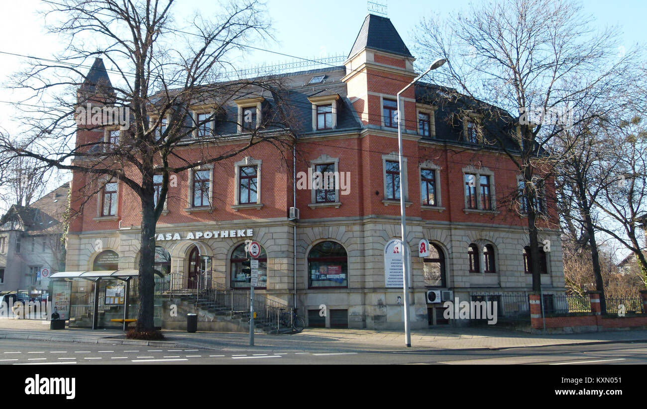 An address on August-Bebel-Straße 33 in Strehlen, a historical location ...