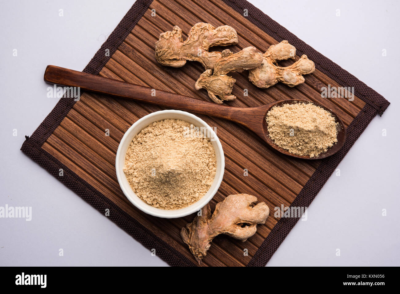 Ginger powder with dried Ginger also known as Sunth or Sonth in India ...