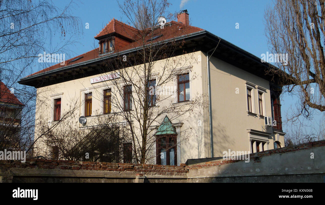 A photograph of August-Bebel-Straße 7 in Strehlen, Germany, highlighting the architectural style ...
