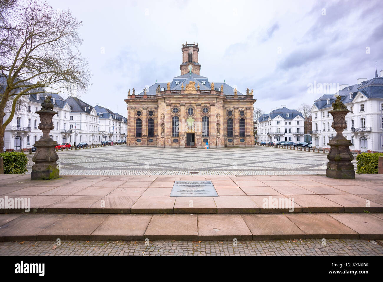 Ludwigskirche, a Protestant Church in Saarbrucken, Germany Stock Photo ...
