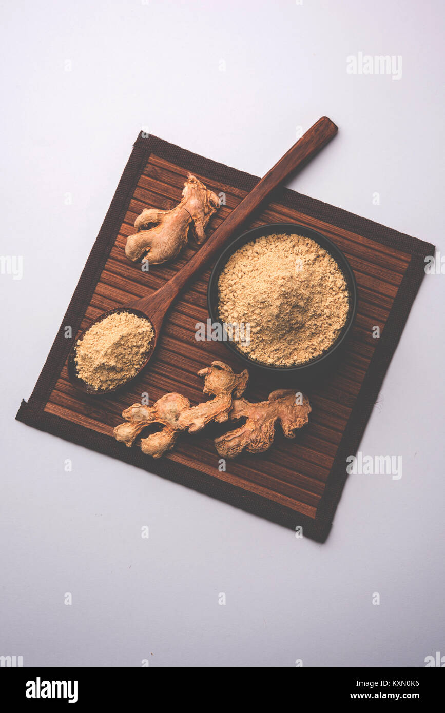 Ginger powder with dried Ginger also known as Sunth or Sonth in India ...