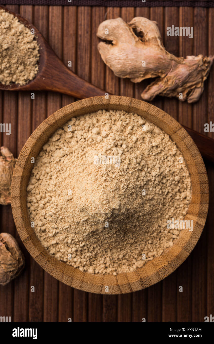 Ginger powder with dried Ginger also known as Sunth or Sonth in India ...