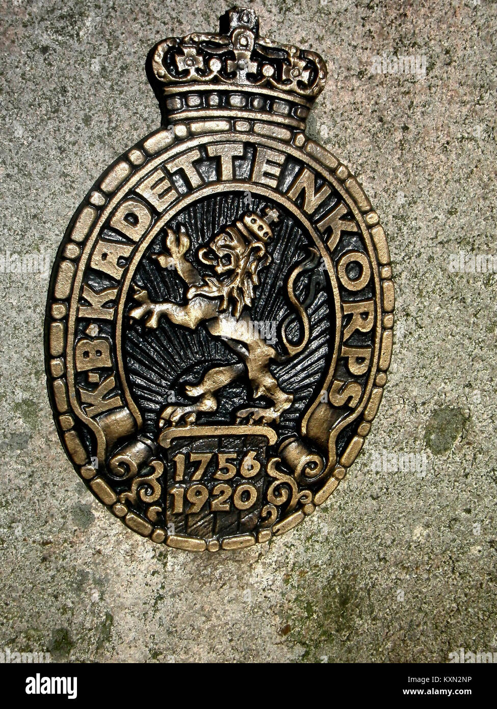 "The Albertstadtkaserne in Dresden features the emblem of the Royal ...