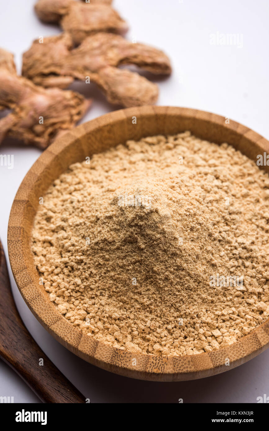 Ginger powder with dried Ginger also known as Sunth or Sonth in India ...