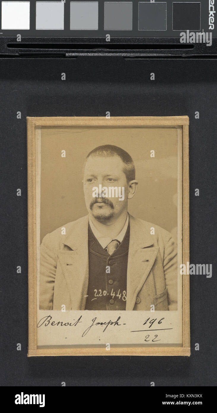 This entry records the life details of Joseph Alexandre Benoit, a 33 ...