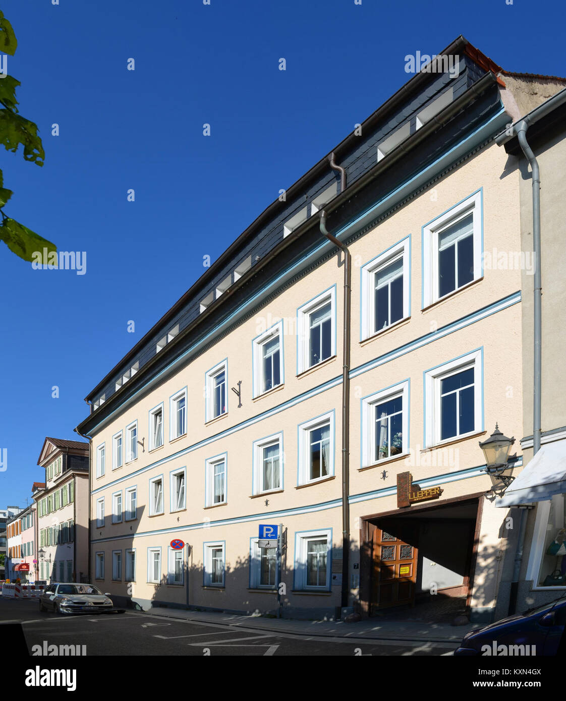 Photograph of Lwengasse 7 in Bad Homburg, Germany. This image focuses ...