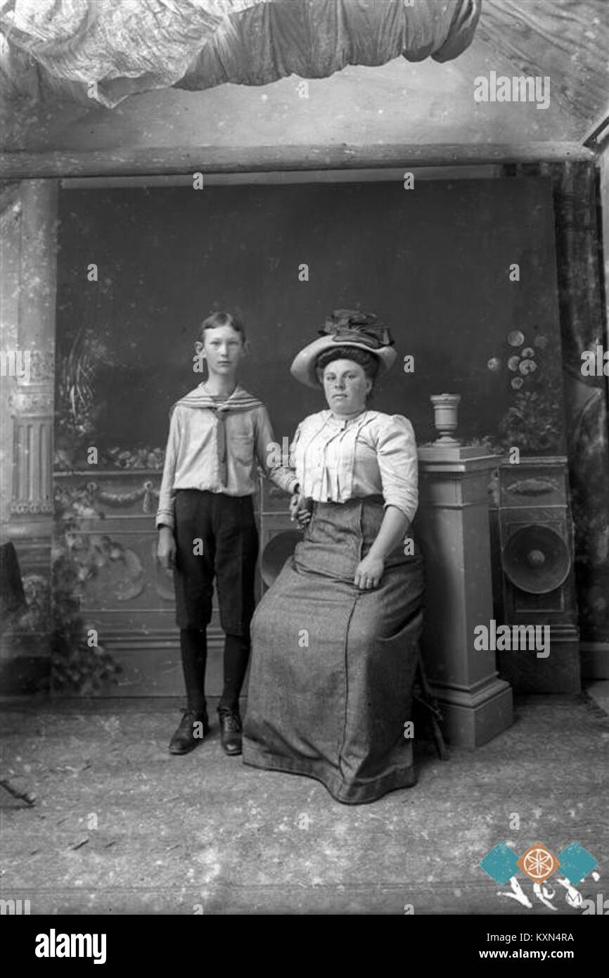Antonija Mifka with her son Spiro, photographed in 1911, illustrates ...