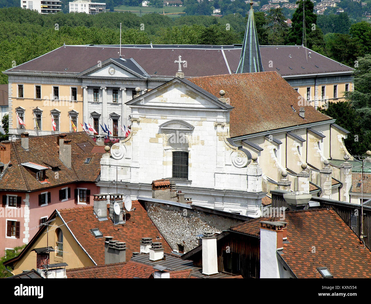 A panoramic view of Annecy, France, capturing the beauty of the town’s ...