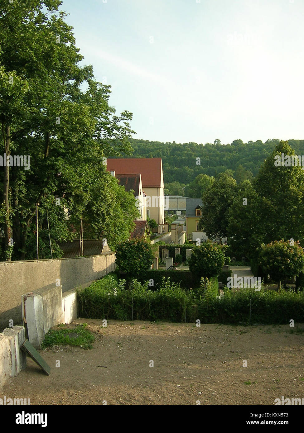This photograph depicts the Capuchin Monastery and Ostenfriedhof ...