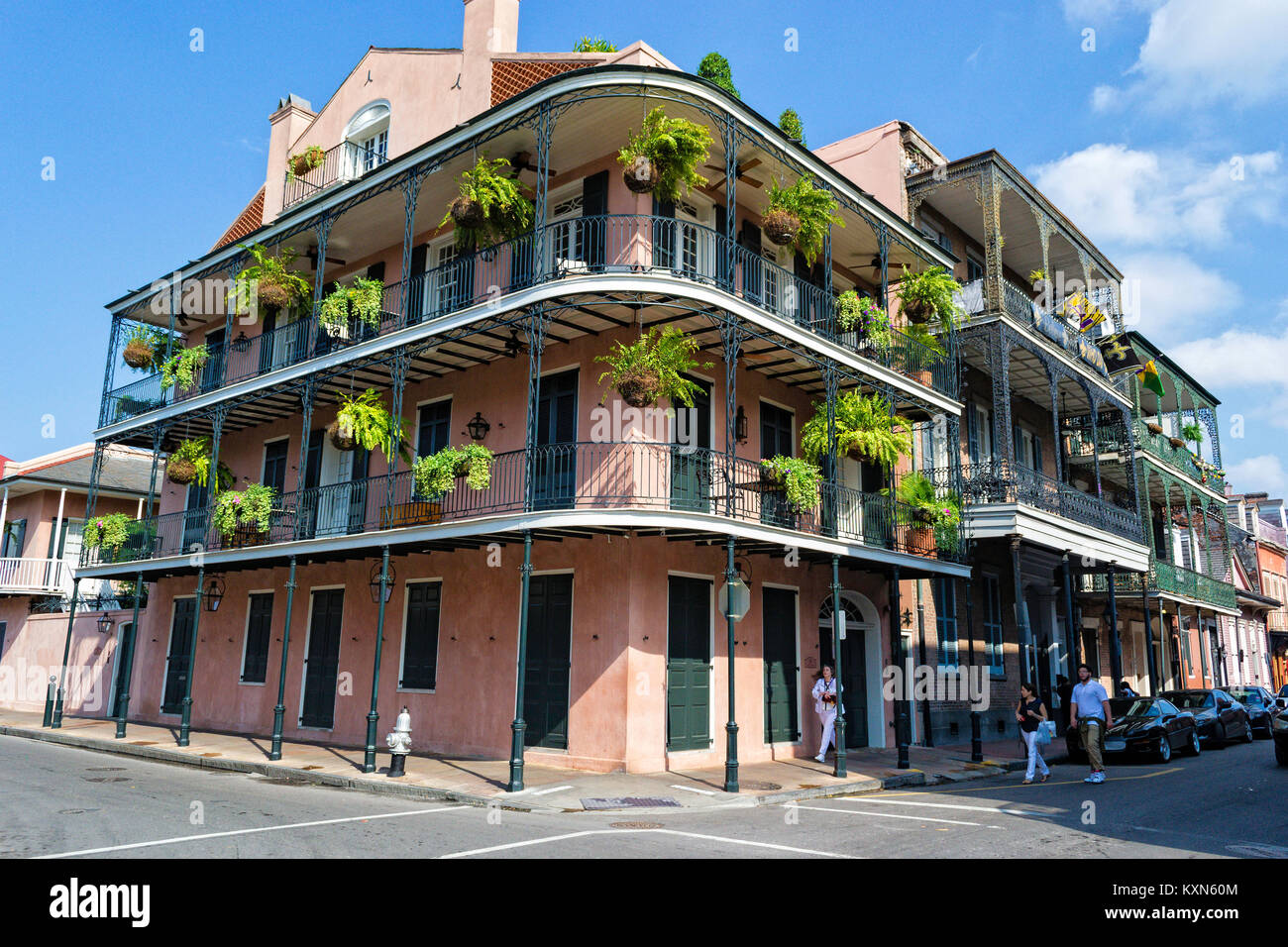 the wonderful architecture of the French quarter in New Orleans Stock ...