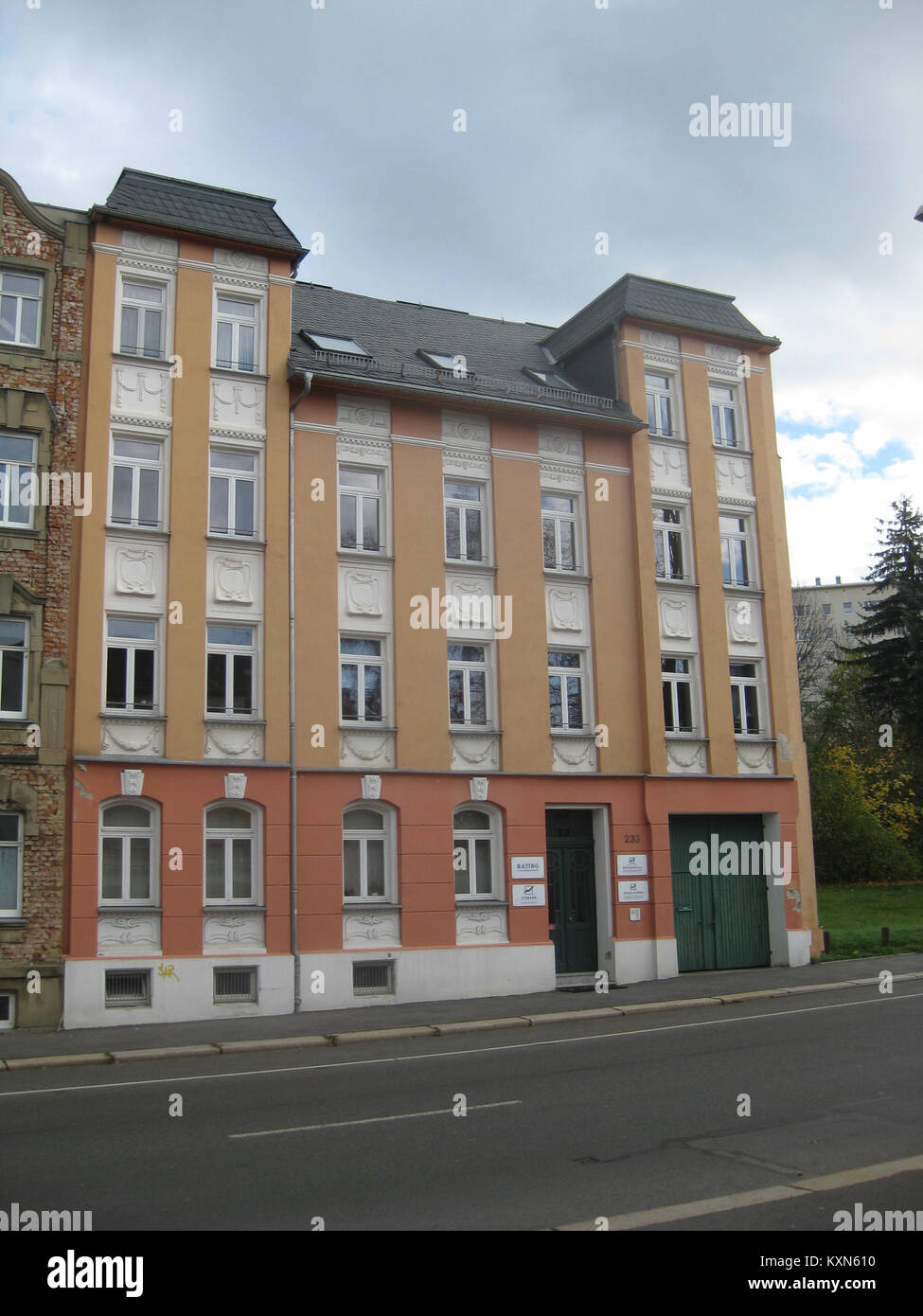 A historical address in Germany, Augustusburger Straße 233, which is ...