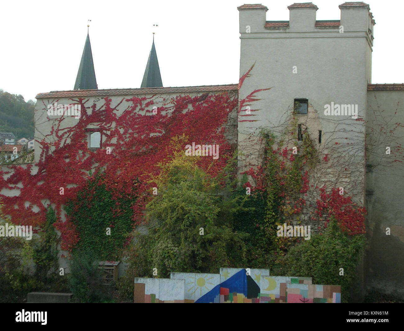 This image features the Wehrturm at Am Graben 9 in Eichstätt, Germany ...