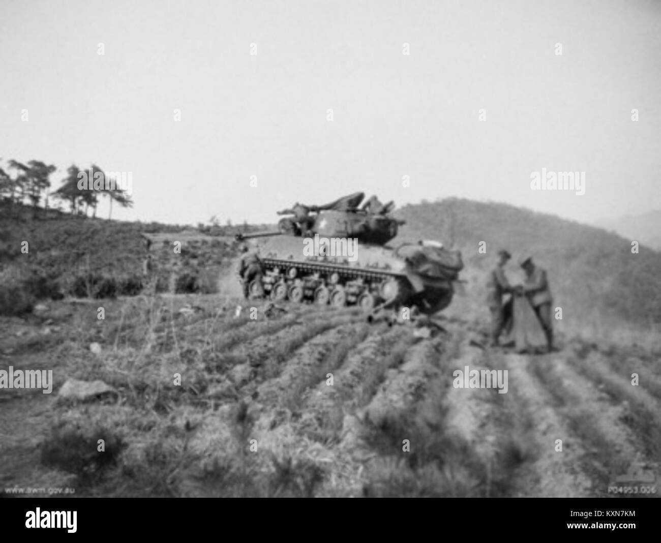 American Sherman tank Battle of Kapyong 23 April 1951 (AWM P04953 Stock ...