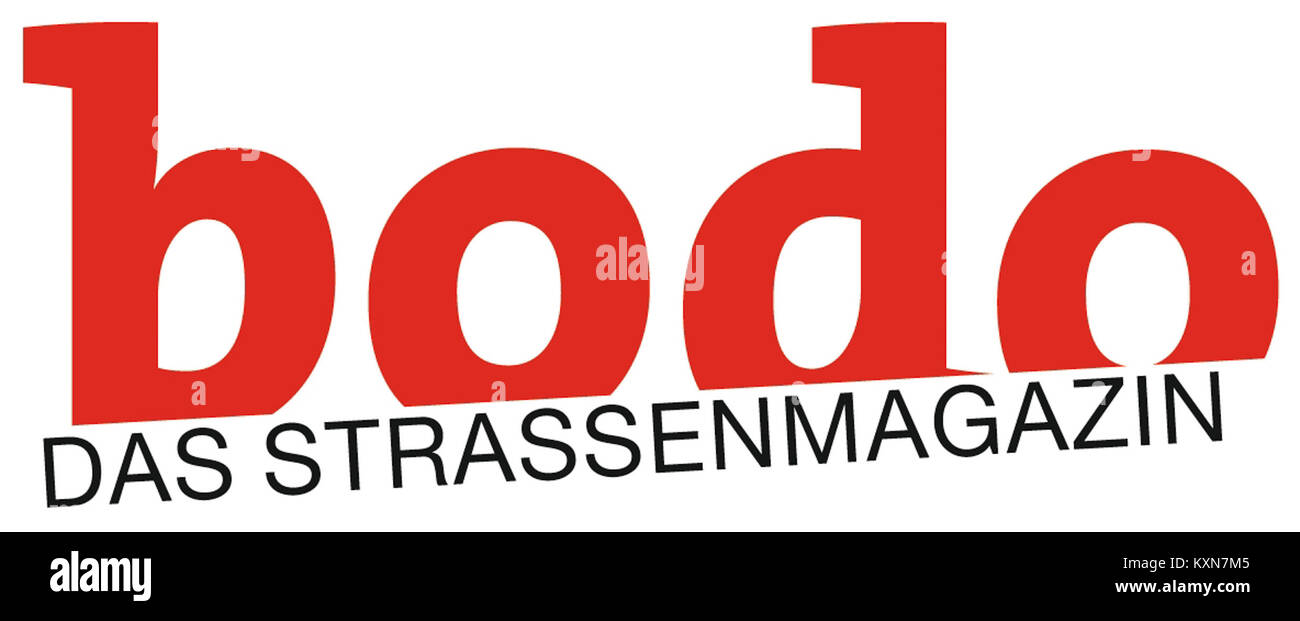 A logo for the Bodo Straenmagazin, an organization or publication ...