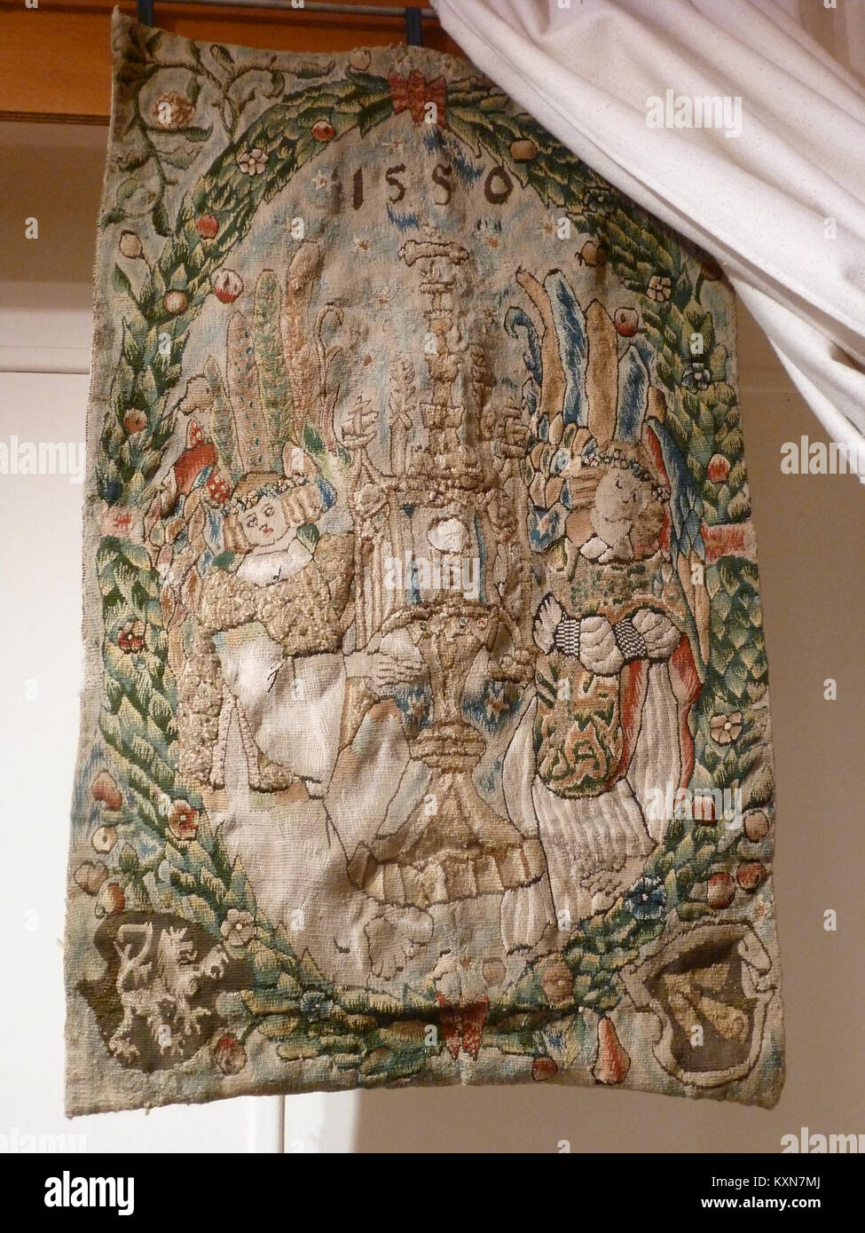 The 1550 Banner from St-Jean-Saverne is a historical textile piece ...