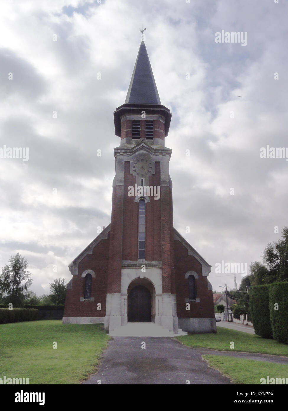 The Saint Martin Church in Attilly, Aisne, France, a historic church ...