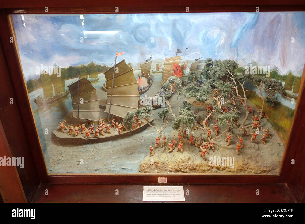 The display of the Battle of Rạch Gầm-Xoài Mút (1785) at the Museum of ...