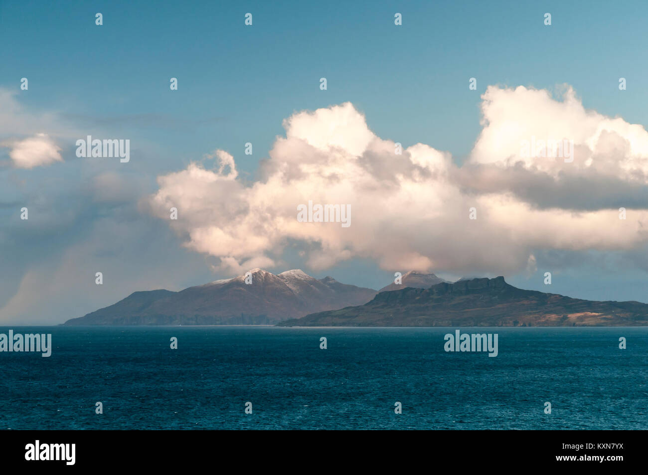 The Small Isles of Rum and Eigg taken from Fascadale in Ardnamurchan ...