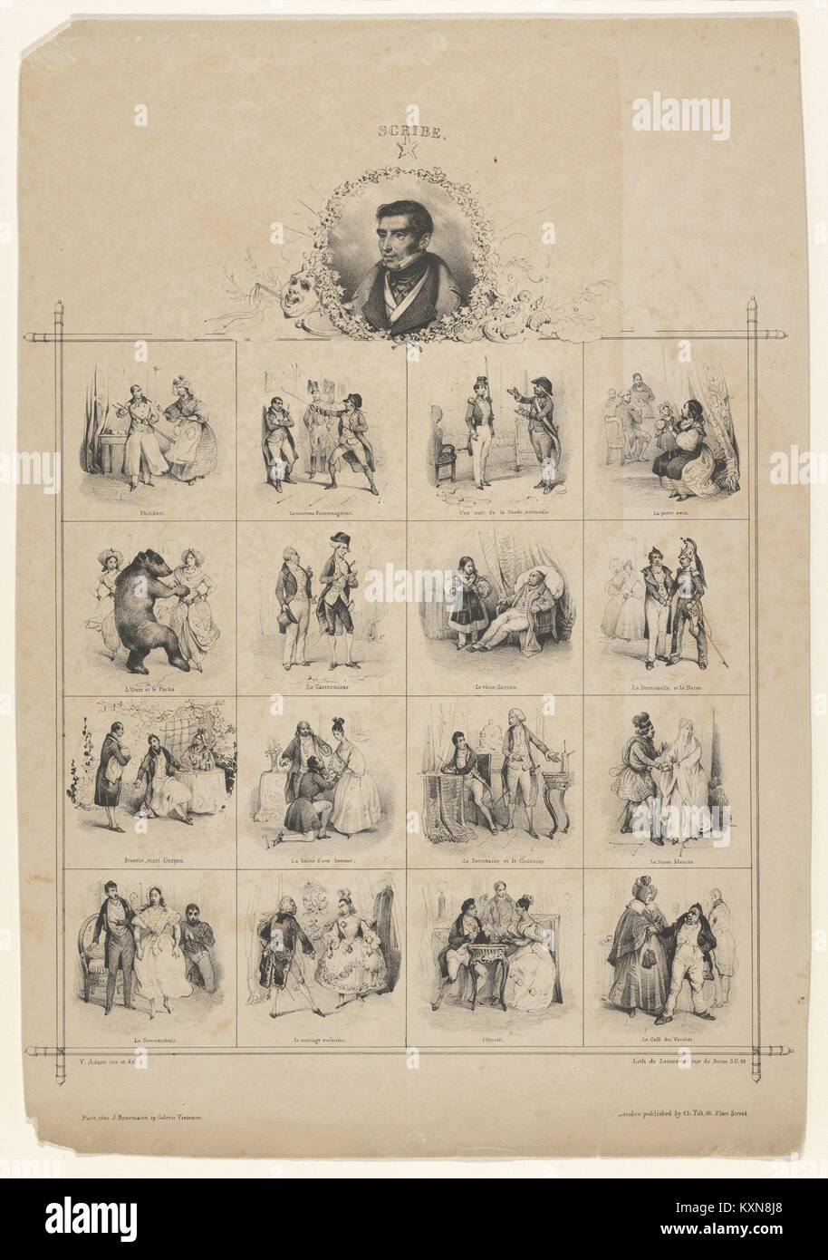 This portrait of Augustin-Eugène Scribe captures the renowned French ...