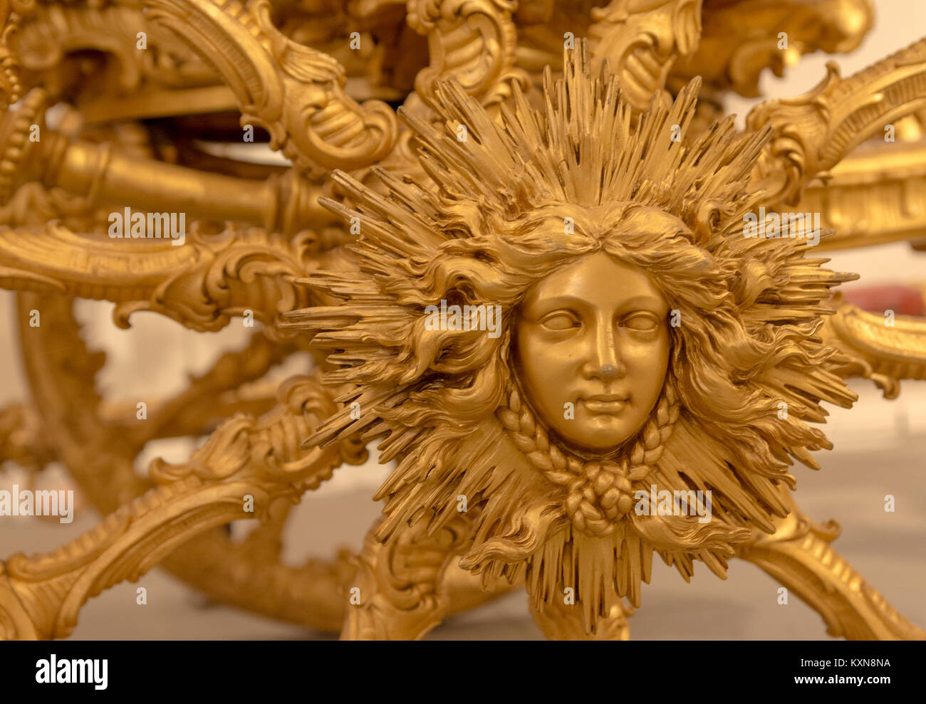 Celestial Face embellishment from hub of coach wheel, Schloss ...