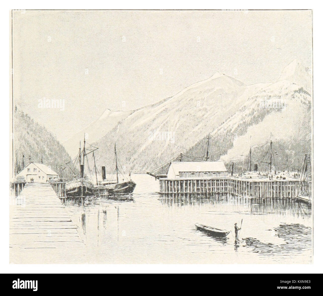 BOILLOT(1899) p025 VUE DE SKAGWAY.-DESSIN DE TAYLOR, D'APRÈS LE CROQUIS ... BOILLOT(1899) p025 VUE DE SKAGWAY.-DESSIN DE TAYLOR, D'APRÈS LE CROQUIS ...