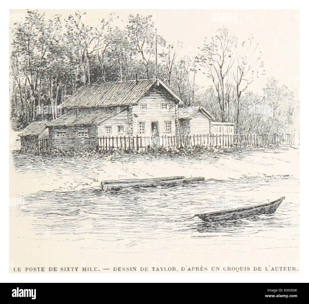 This 1899 illustration by Taylor, based on a sketch, depicts the Poste ...