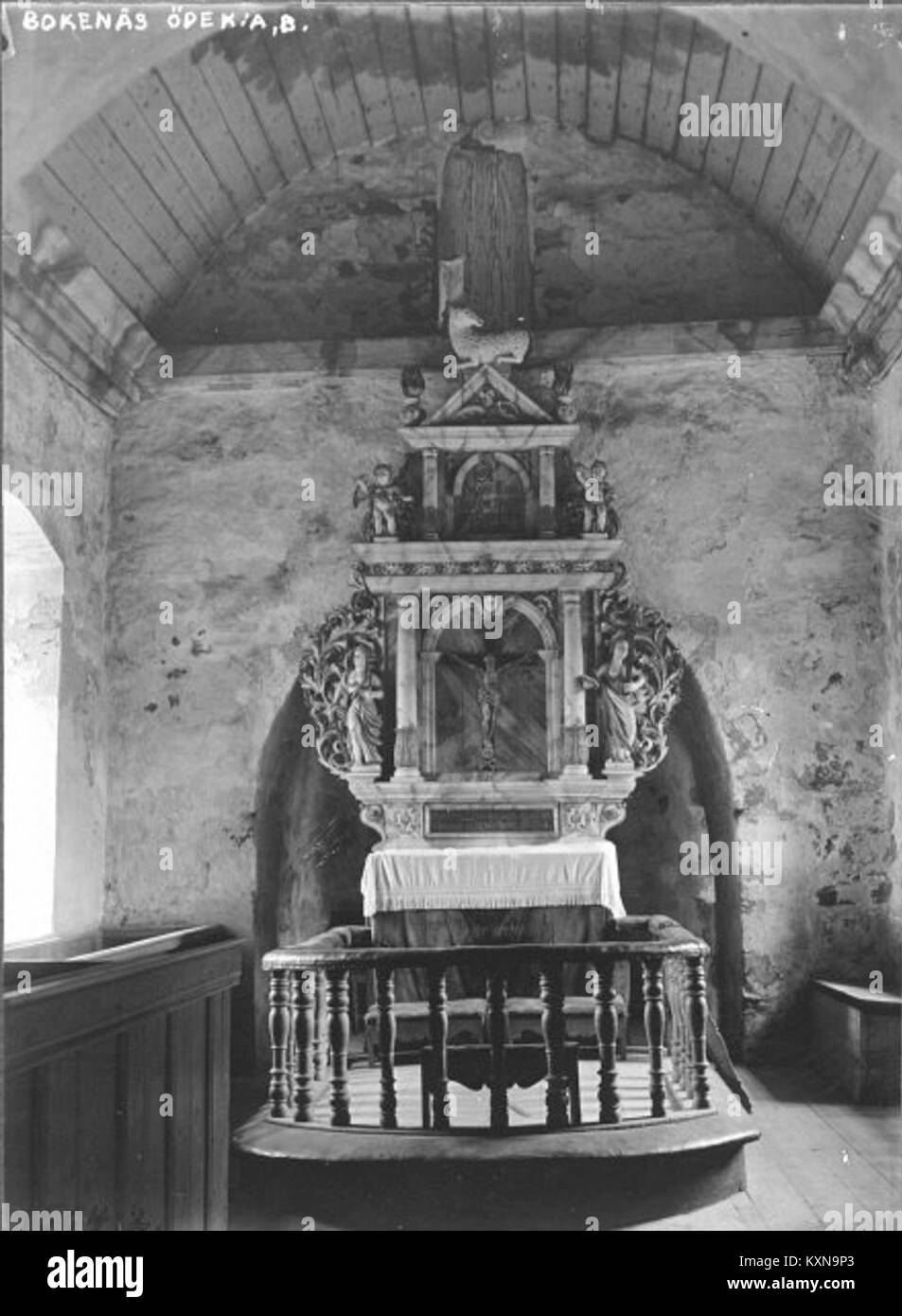 Bokens gamla kyrka, located in Sweden, is an old church with ...