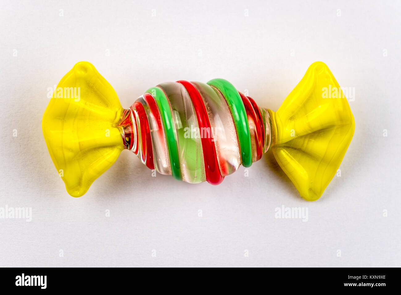 Candy ornament isolated on white background made of glass Stock Photo ...