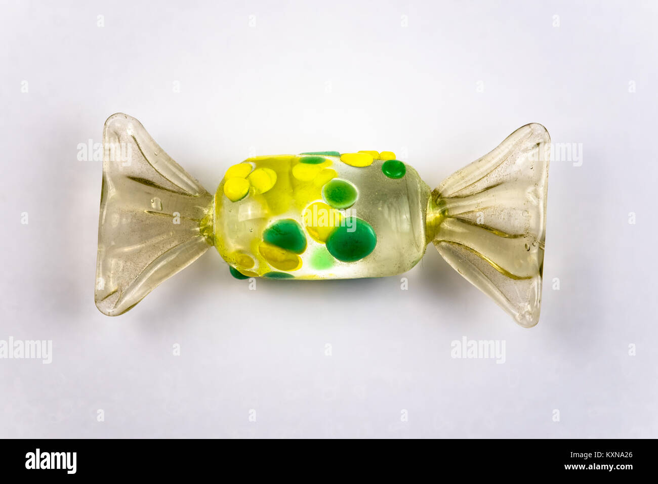 Candy ornament isolated on white background made of glass Stock Photo ...