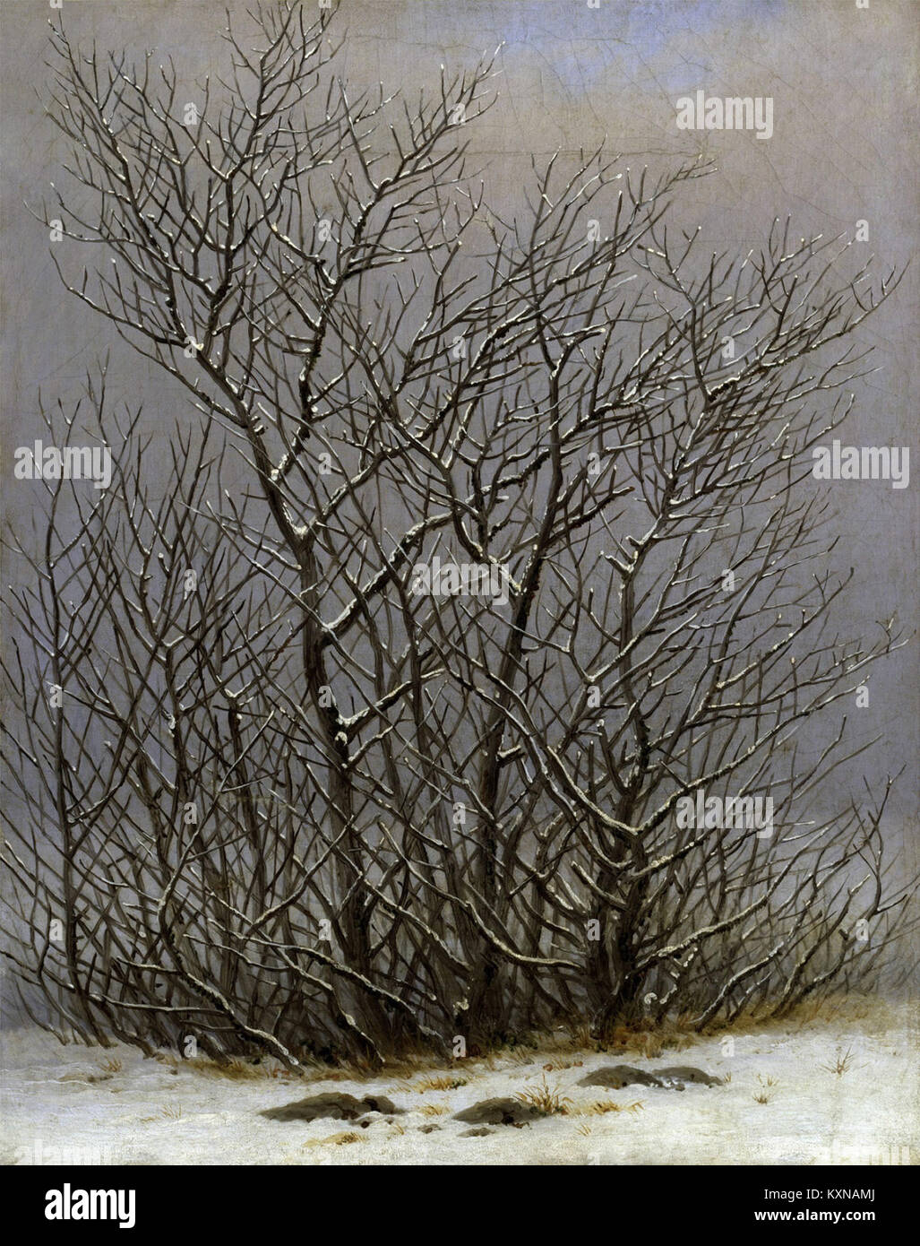 Caspar David Friedrich's painting 'Gebirgs im Schnee' (Mountains in ...