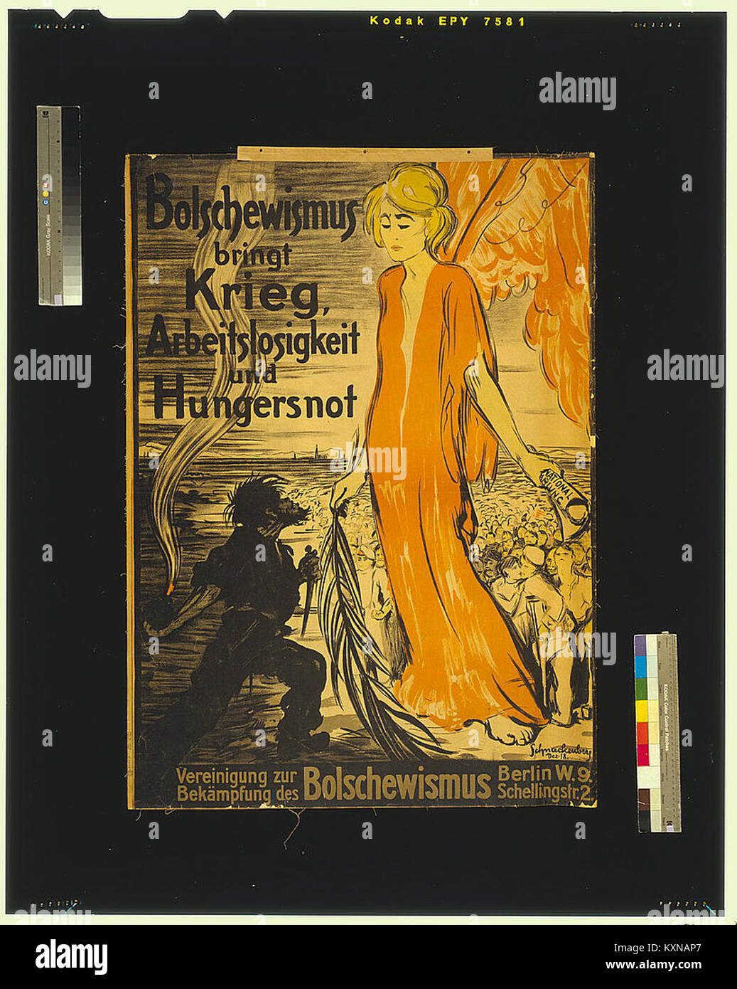 This 1918 lithograph by Julius Ussy Engelhard depicts an allegorical ...