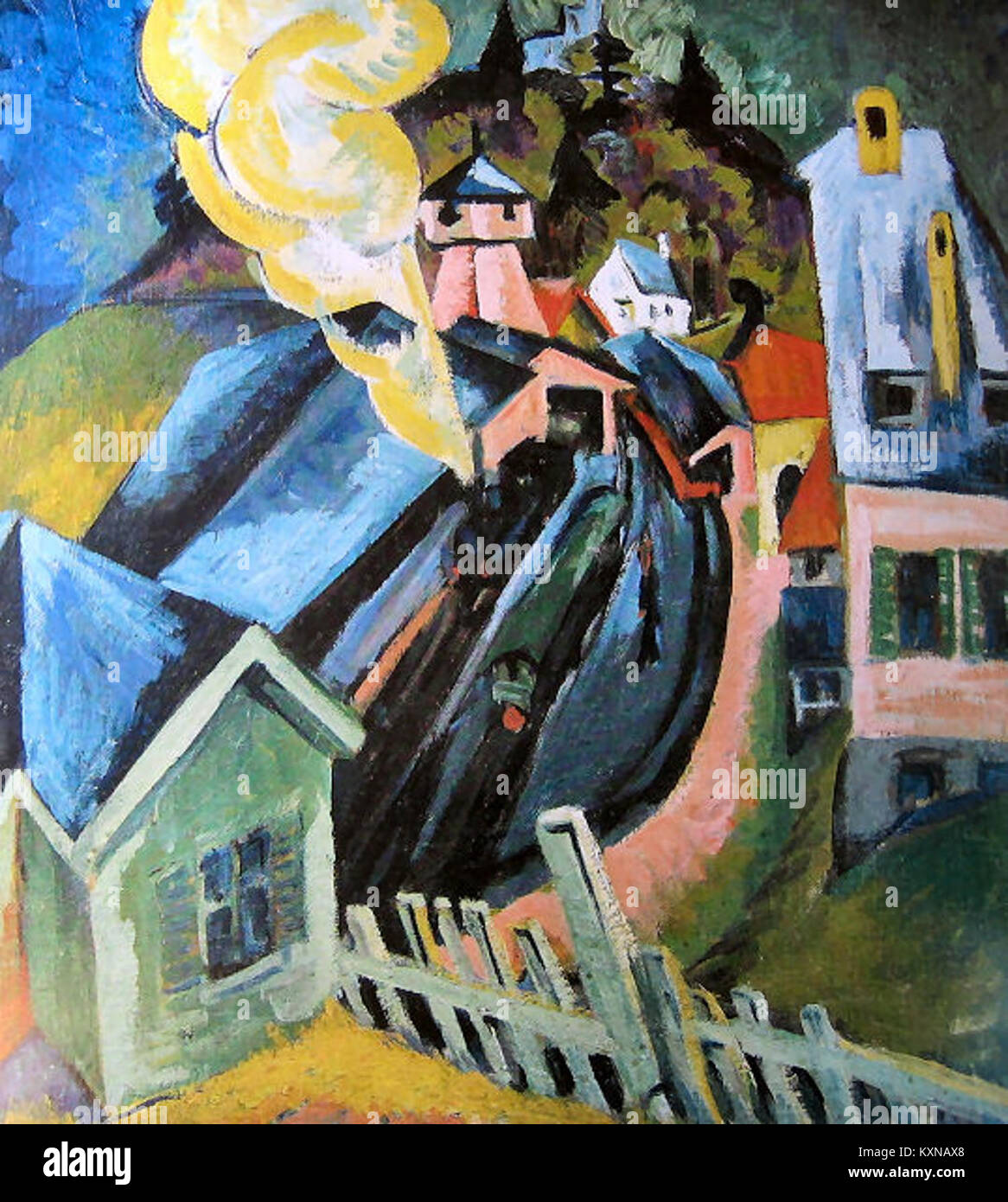 Ernst Ludwig Kirchner’s painting 'Bahnhof Königstein' depicts the busy ...