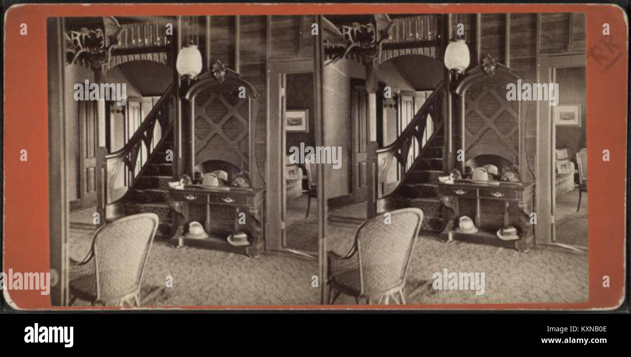 This image illustrates the interior of Bonnie Castle, as depicted by A ...