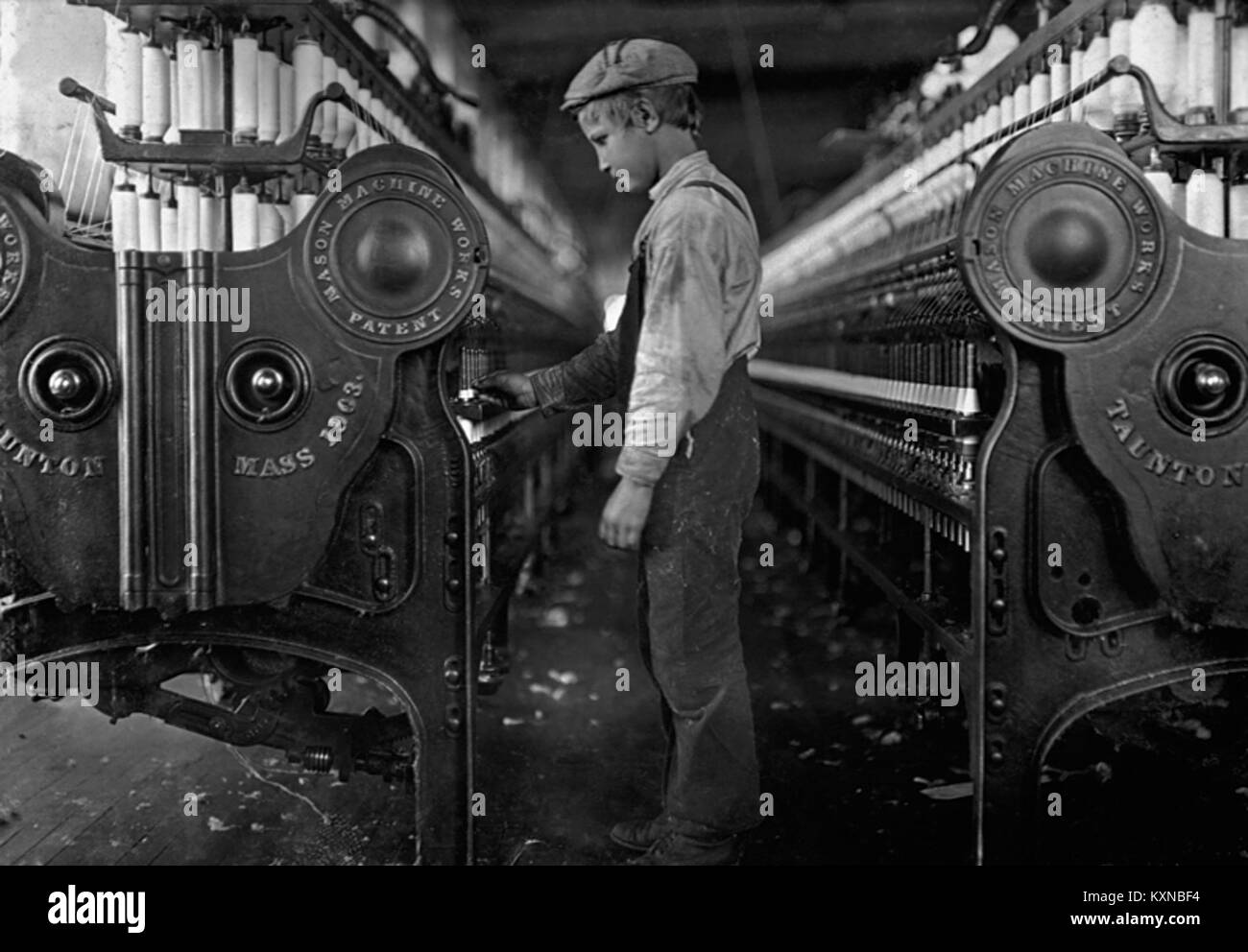 This 1918 photograph captures the difficult conditions of child labor ...