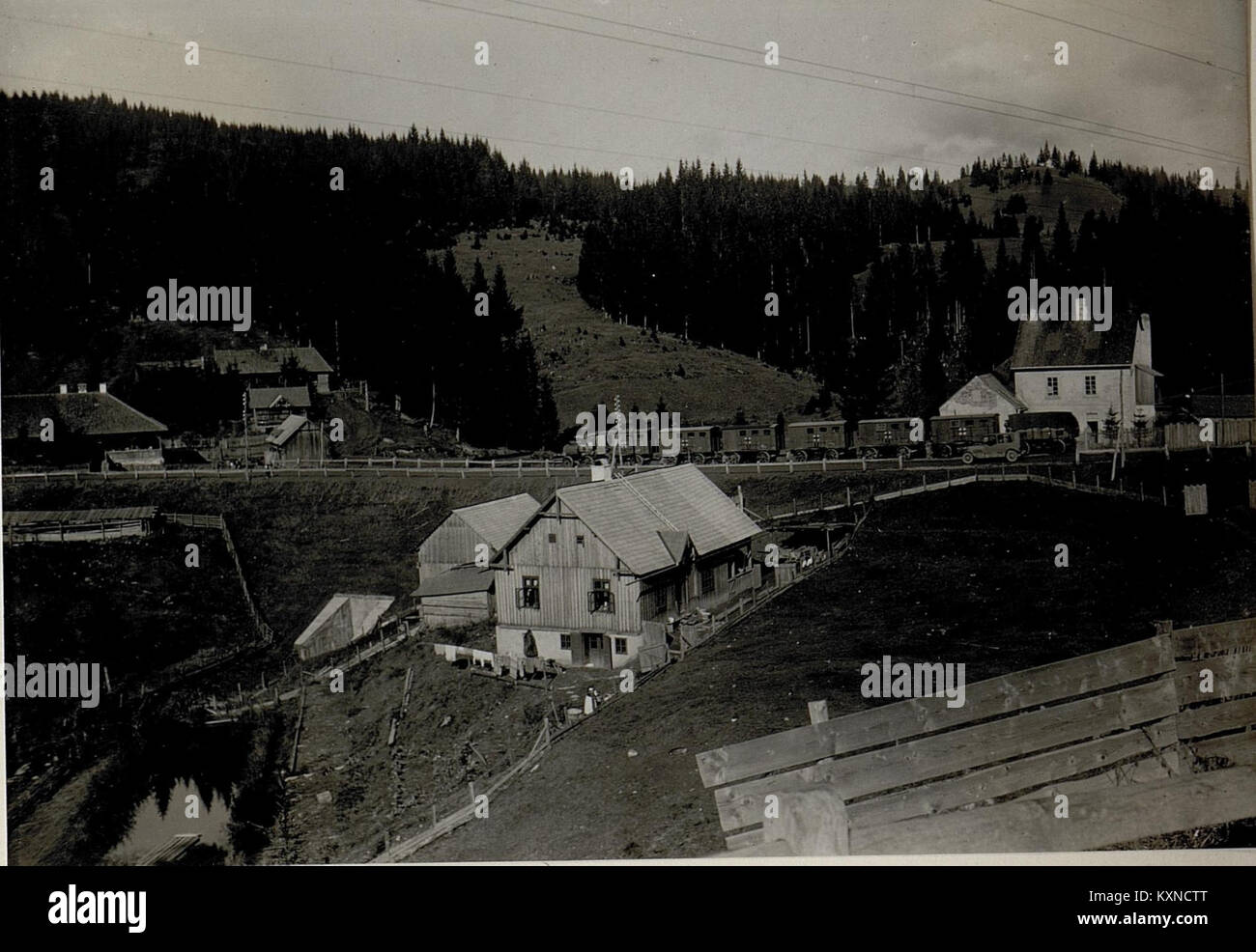 A sanitary train at the Borgo Pass on the Romania-Hungary border during ...