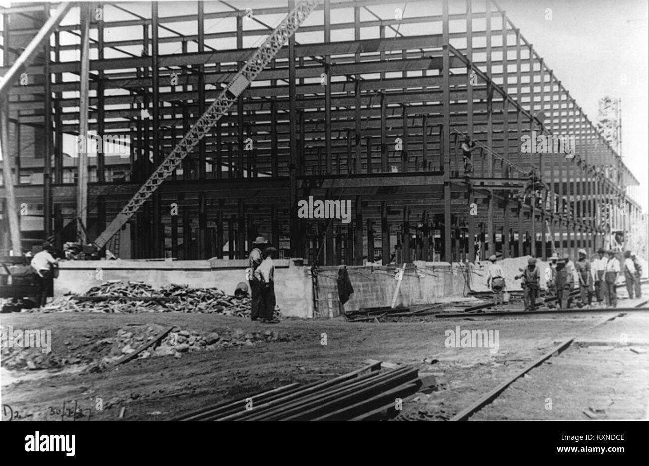 Construction of Dominion Textile plant, D2 End, Magog, QC, 1927 Stock ...