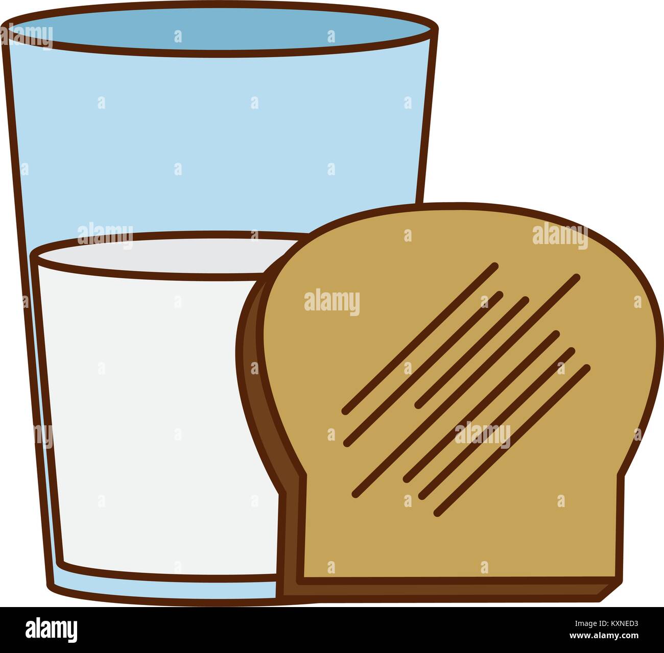 Bread and milk design Stock Vector Image & Art - Alamy