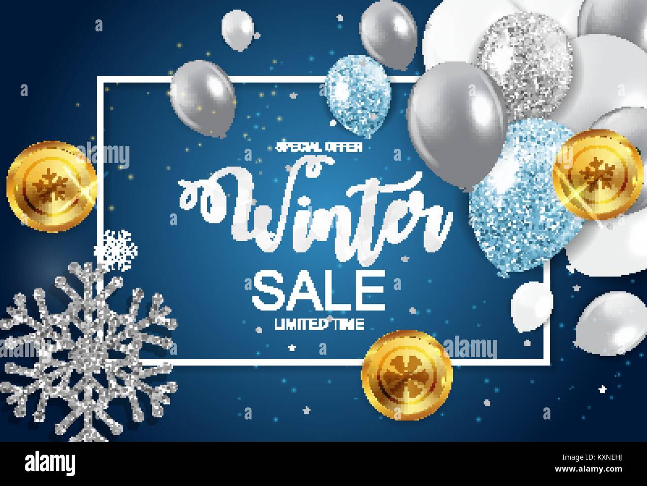 Winter Sale Background Special Offer Banner Background for Business and ...