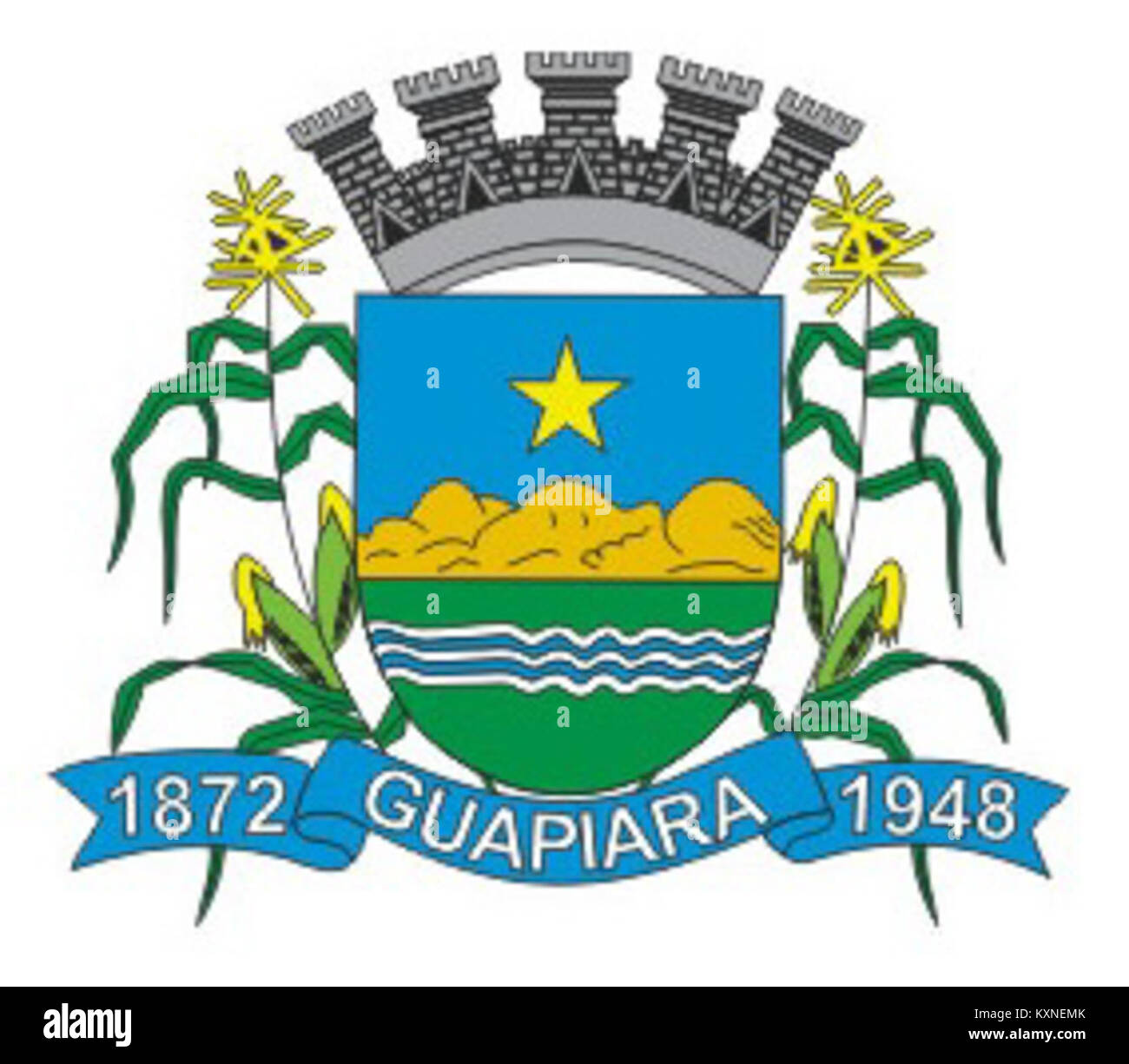 Brasão Guapiara is a traditional heraldic emblem representing the Brazilian municipality of ...