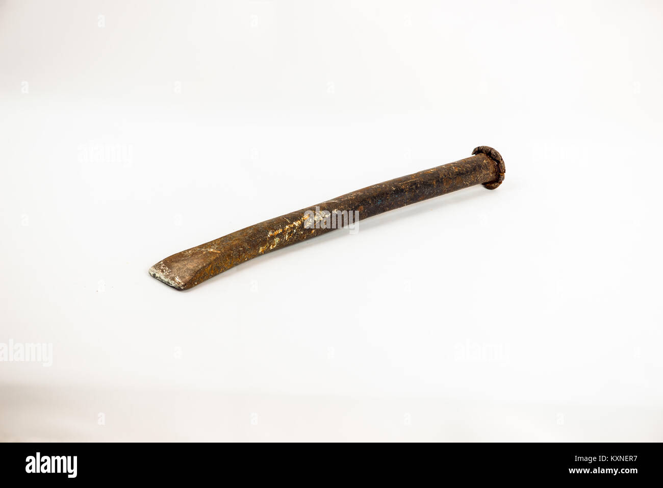 A stone chisel isolated on white background Stock Photo - Alamy