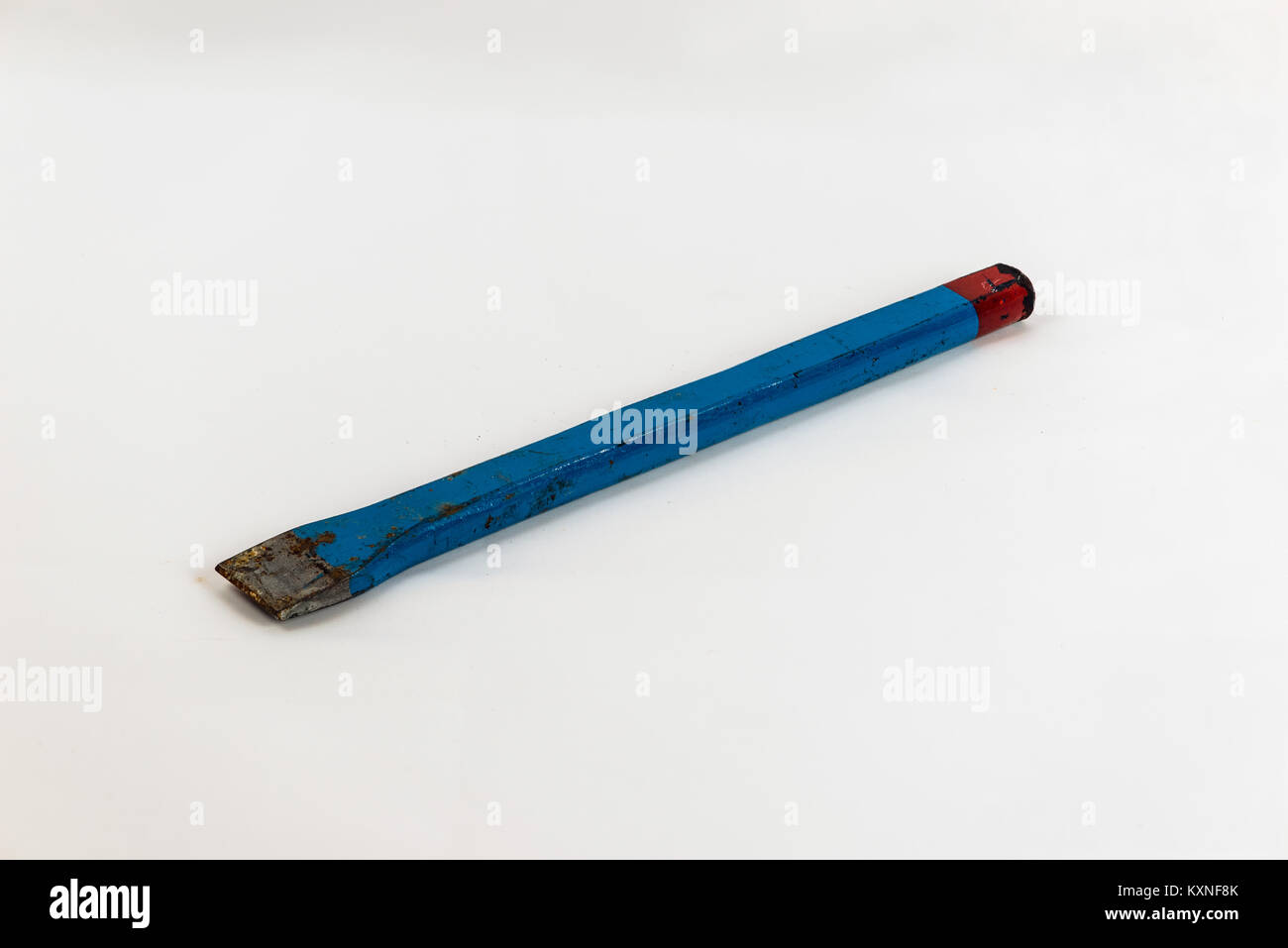 A stone chisel isolated on white background Stock Photo - Alamy