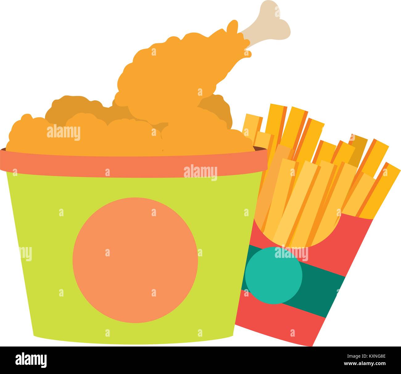 Chicken and fries design Stock Vector Image & Art - Alamy