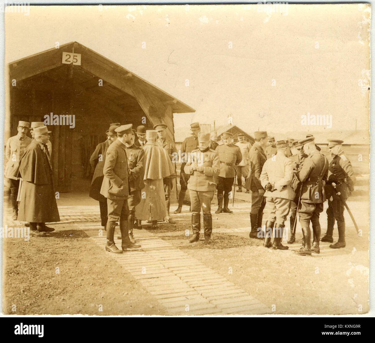 A historical event from March 31, 1916, depicting a visit by foreign ...
