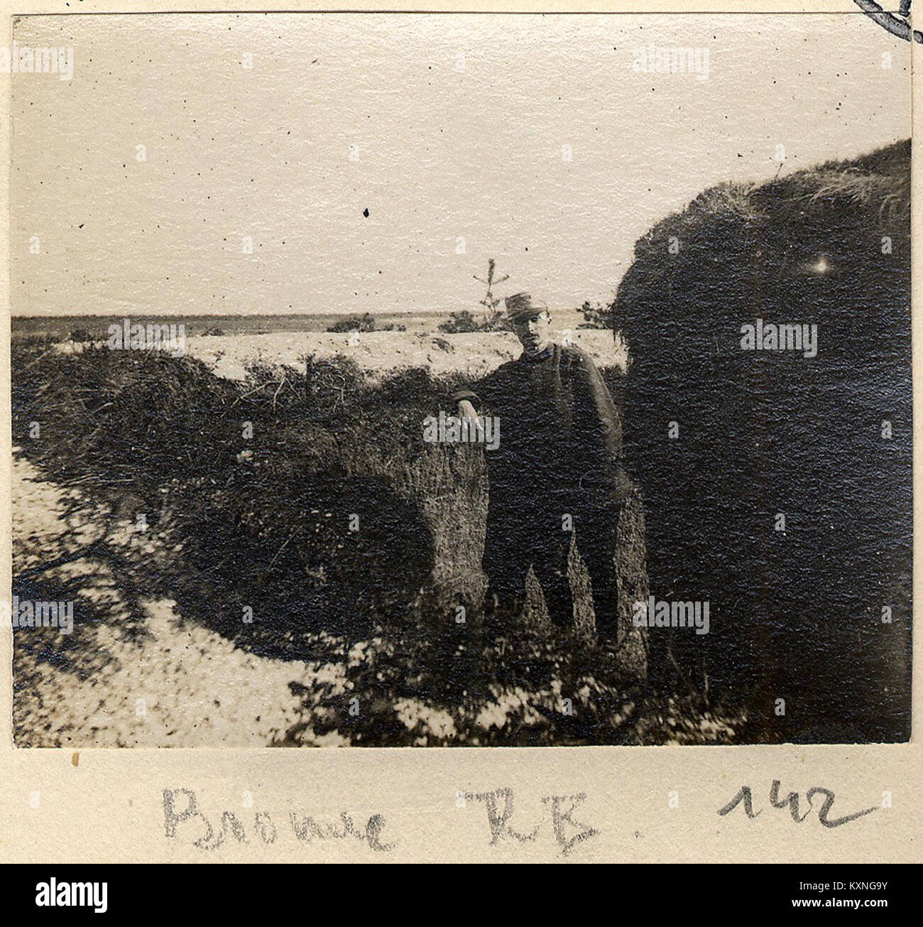 Bronne depicts German trenches during World War I, photographed as part ...