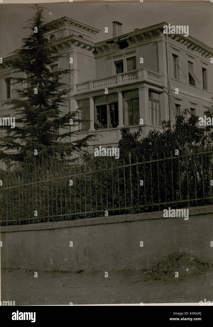 This photograph shows the aftermath of a bomb explosion caused by an ...