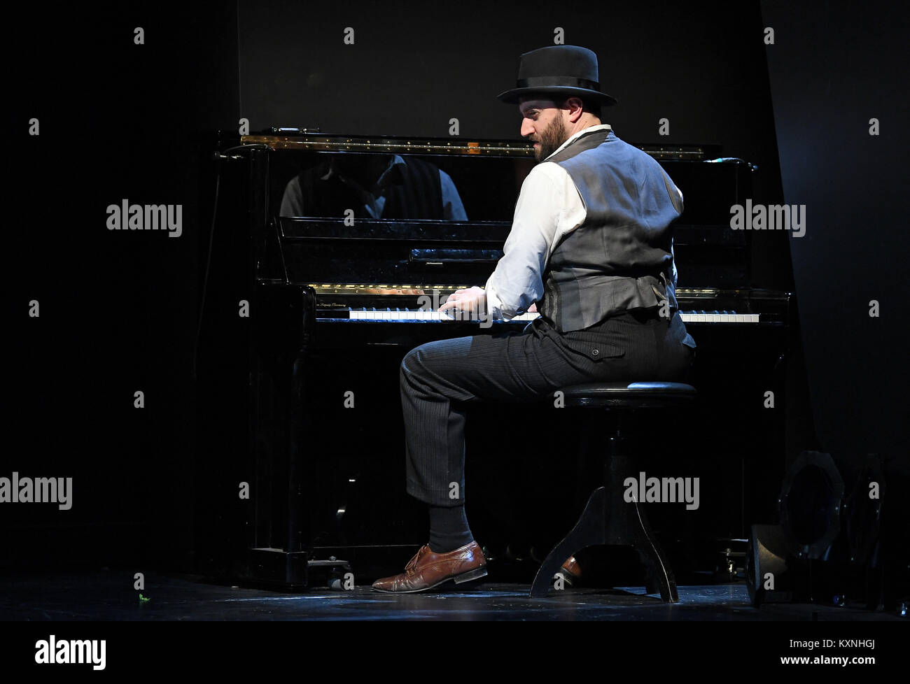 Berlin, Germany. 10th Jan, 2018. The actor Daniel Kahn (as musician ...